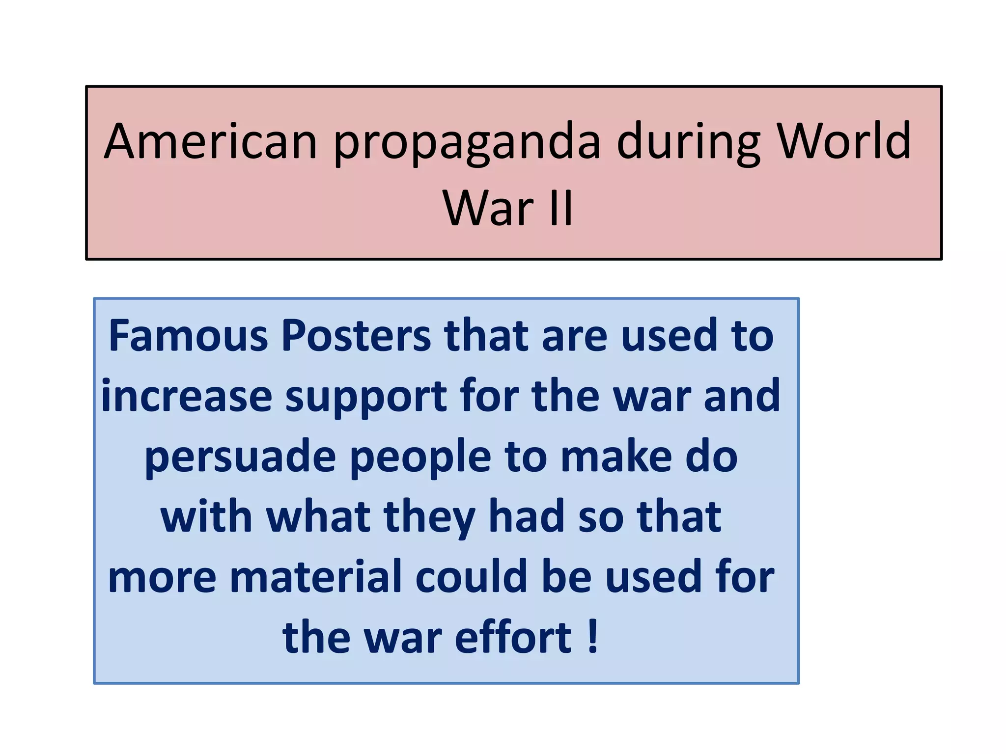 Posters of the war | PPTX