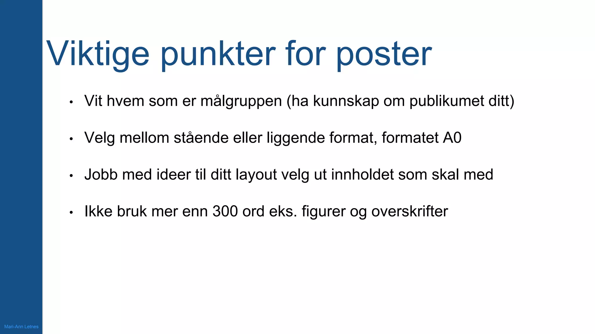 Poster som akademisk sjanger | PPTX