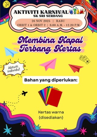 Poster STEM 2025: Pelaksanaan Karnival STEM SK Sri Serdang | PDF