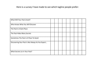 Poster tagline survey | PPTX