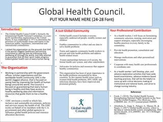 Poster template for global health council | PPT