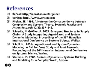 Poster Vensim Repast | PDF