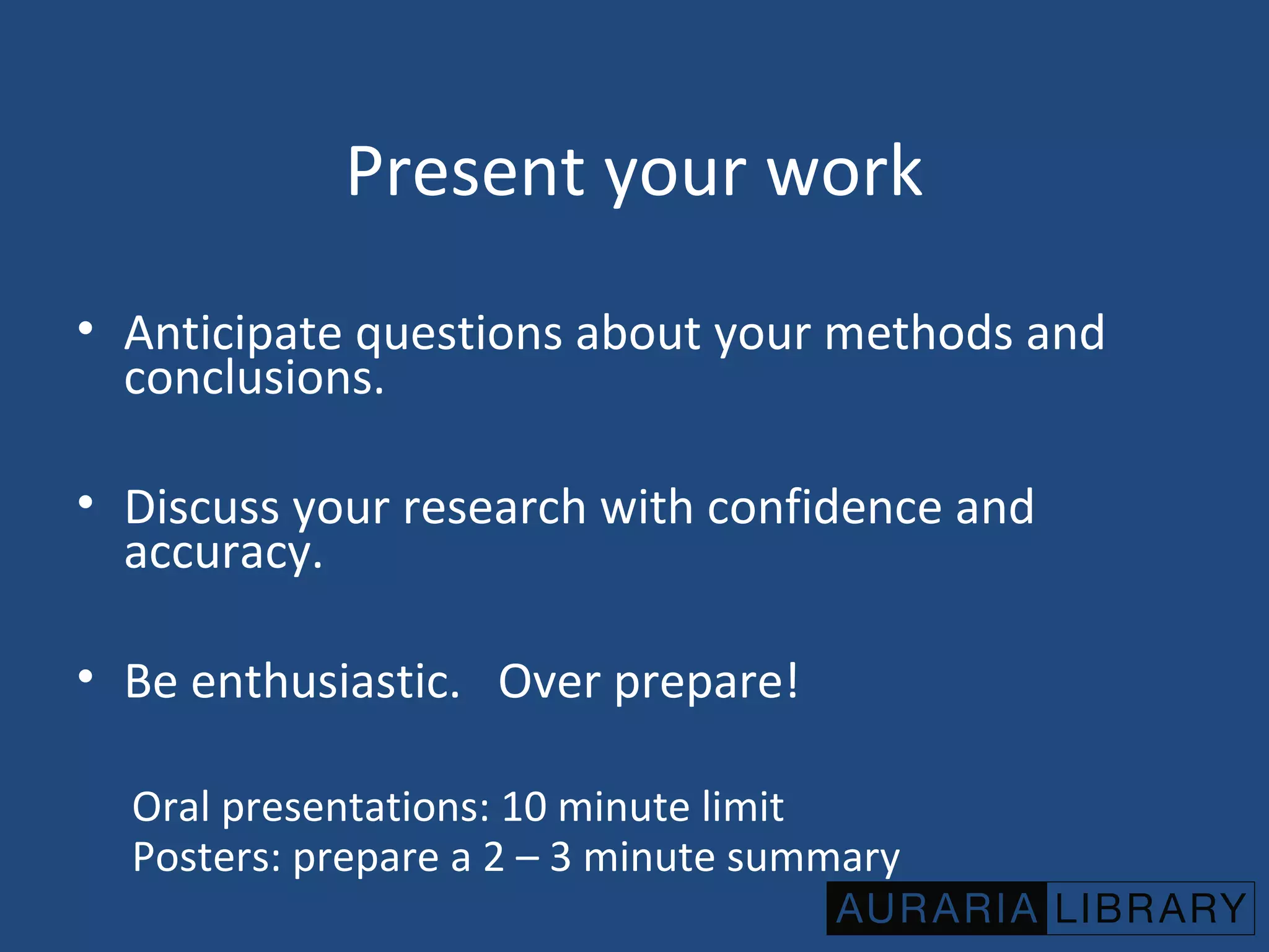 Posterworkshop Auraria Library | PPT