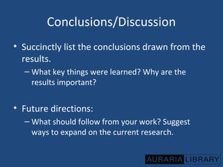 Posterworkshop Auraria Library | PPT