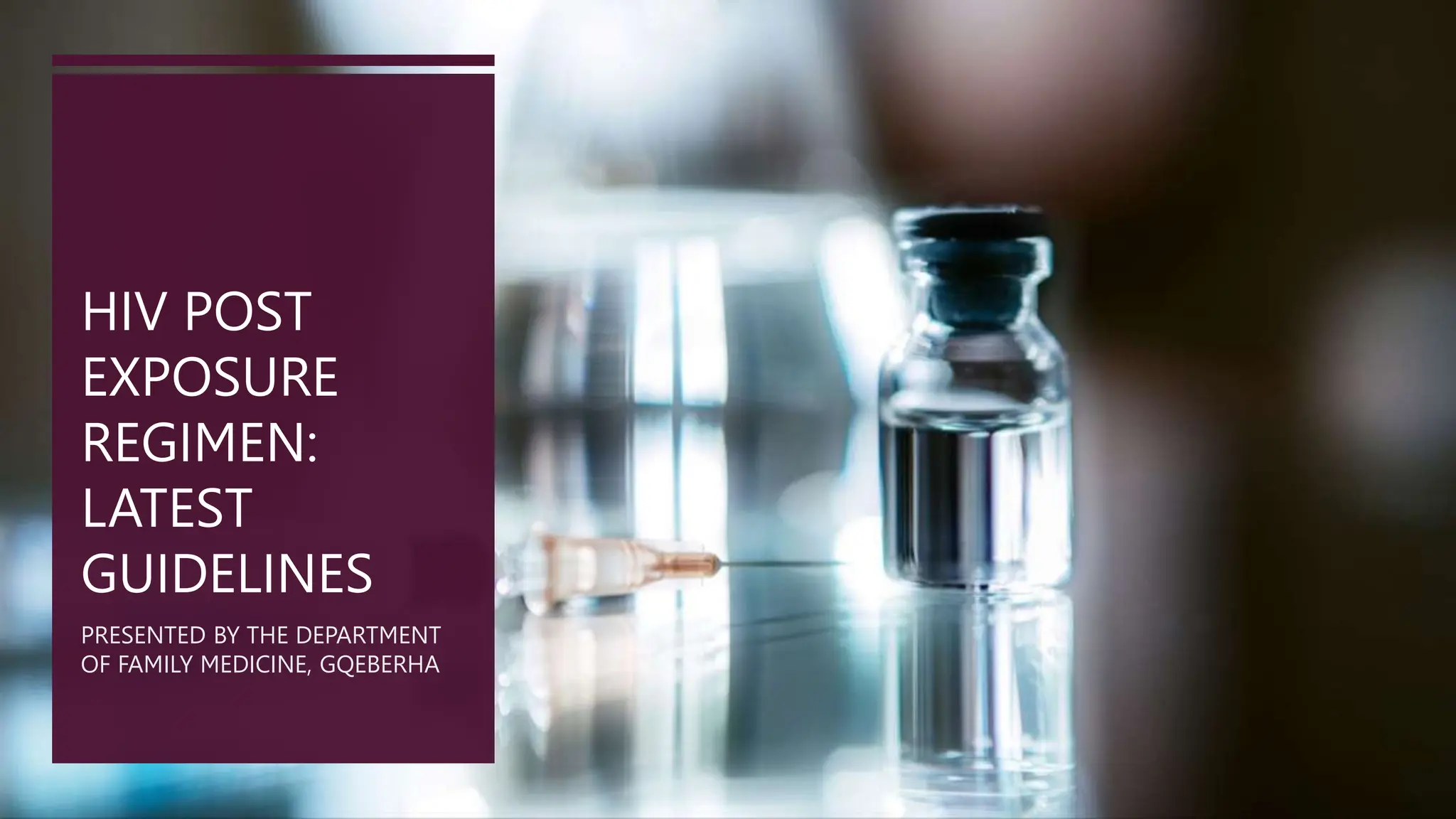 Post Exposure Prophylaxis by Dr Dele | PPTX