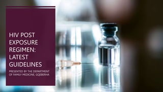 Post Exposure Prophylaxis by Dr Dele | PPTX