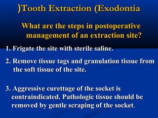 Post extraction care | PPT