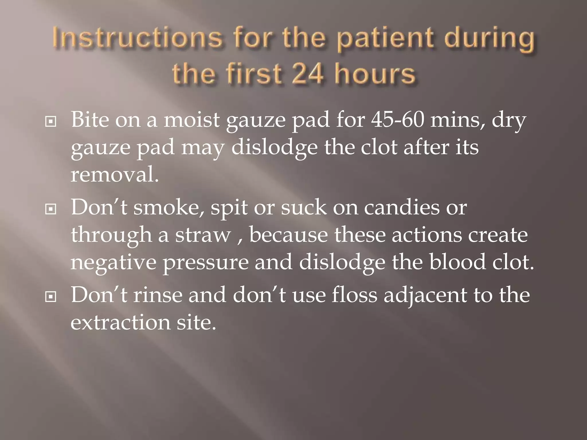 Post extraction instructions | PPTX