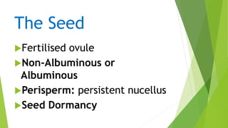 Post fertilization structures in plants. | PPTX