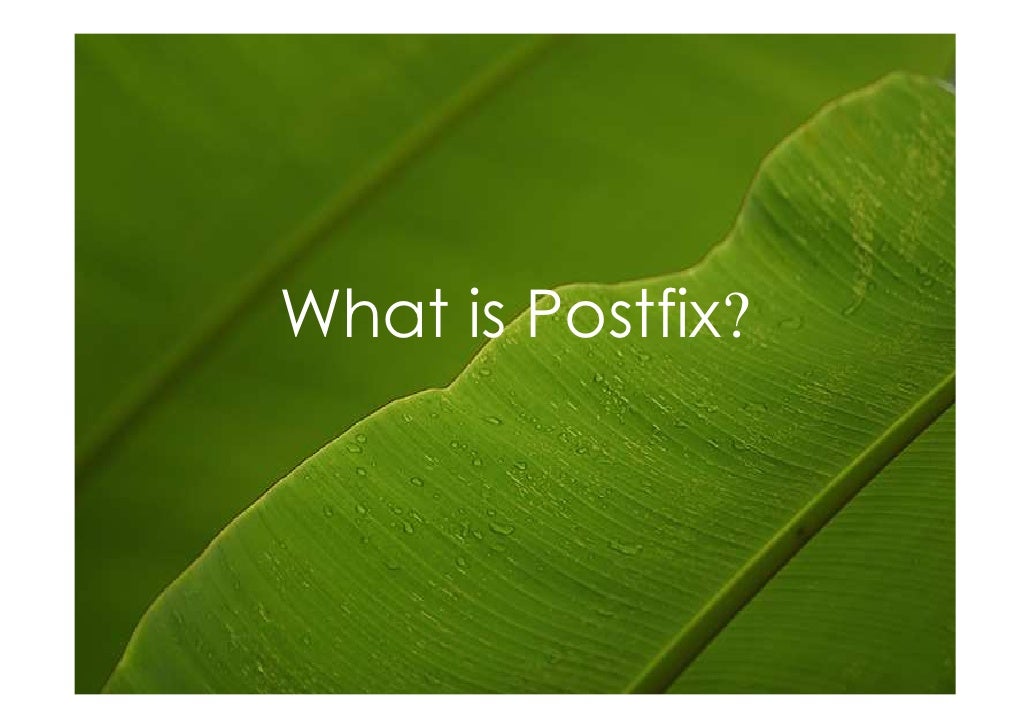 Postfix postfix