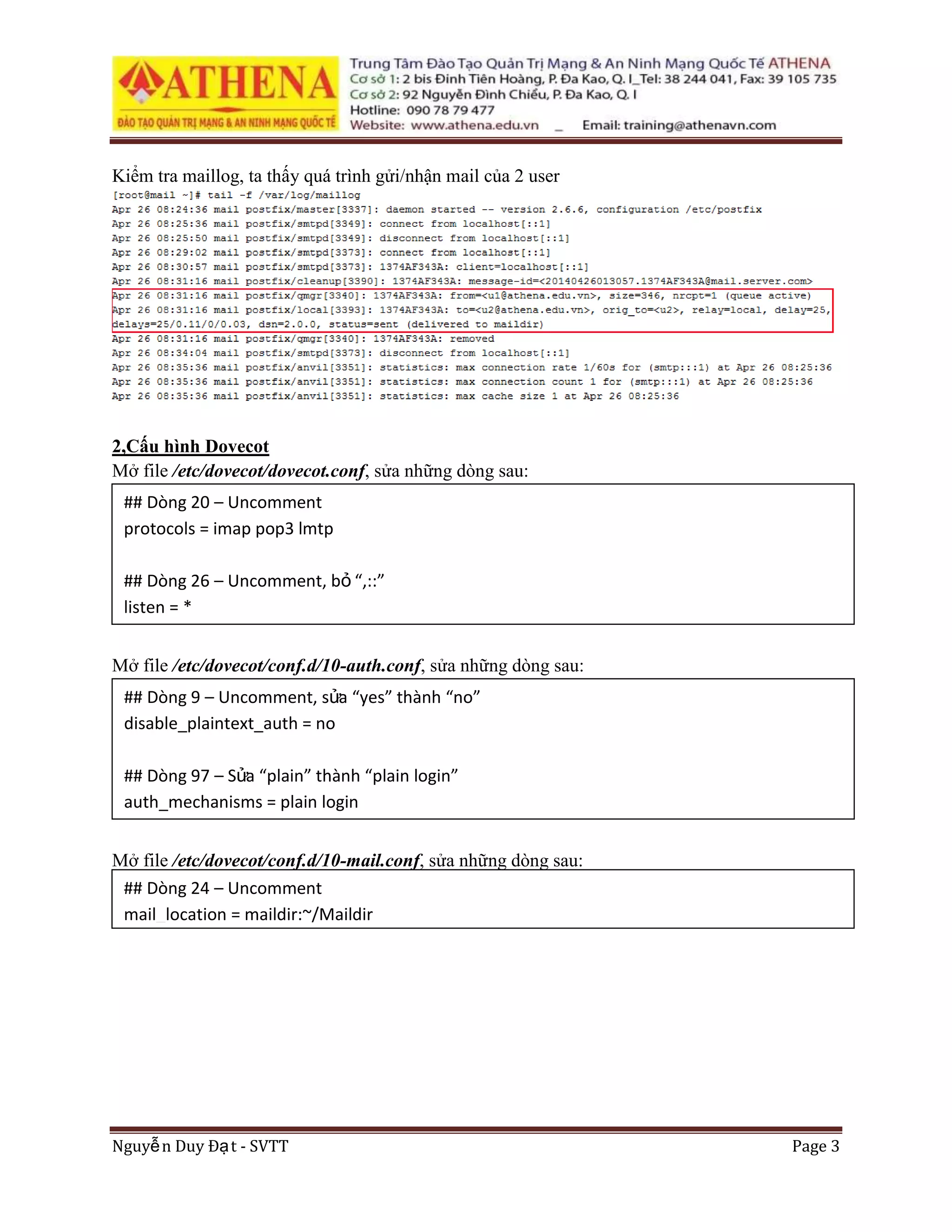Postfix dovecot | PDF