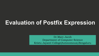 Evaluation of Postfix Expression-Concept and Example | PDF
