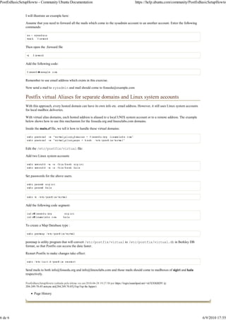 Postfix, Imap e Pop3 | PDF
