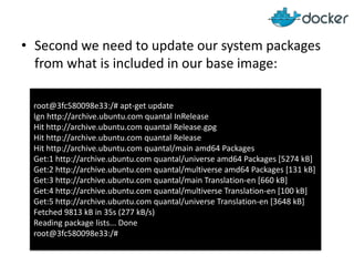 Installing and running Postfix within a docker container from the command line | PPTX