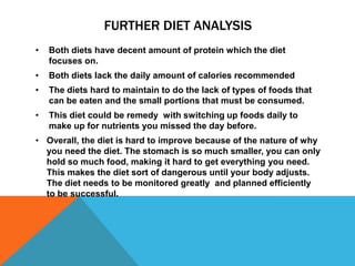 Post gastrectomy diet for gastric bypass surgery powerpoint2 | PPTX