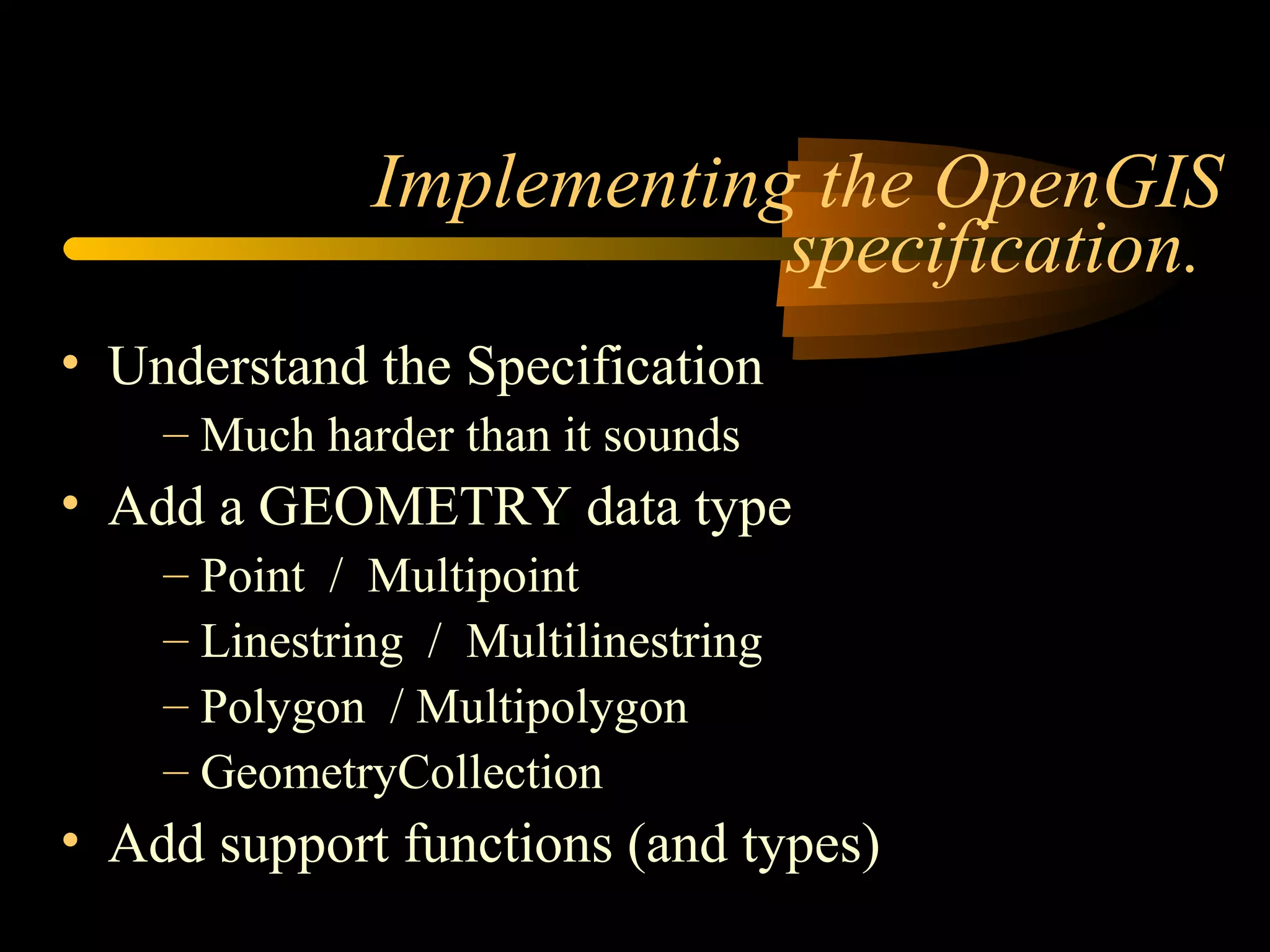 Building A Spatial Database In Postgresql Ppt 