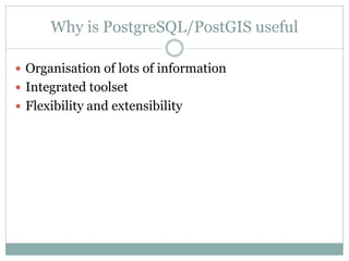 Use Case: PostGIS and Agribotics | PPT | Free Download