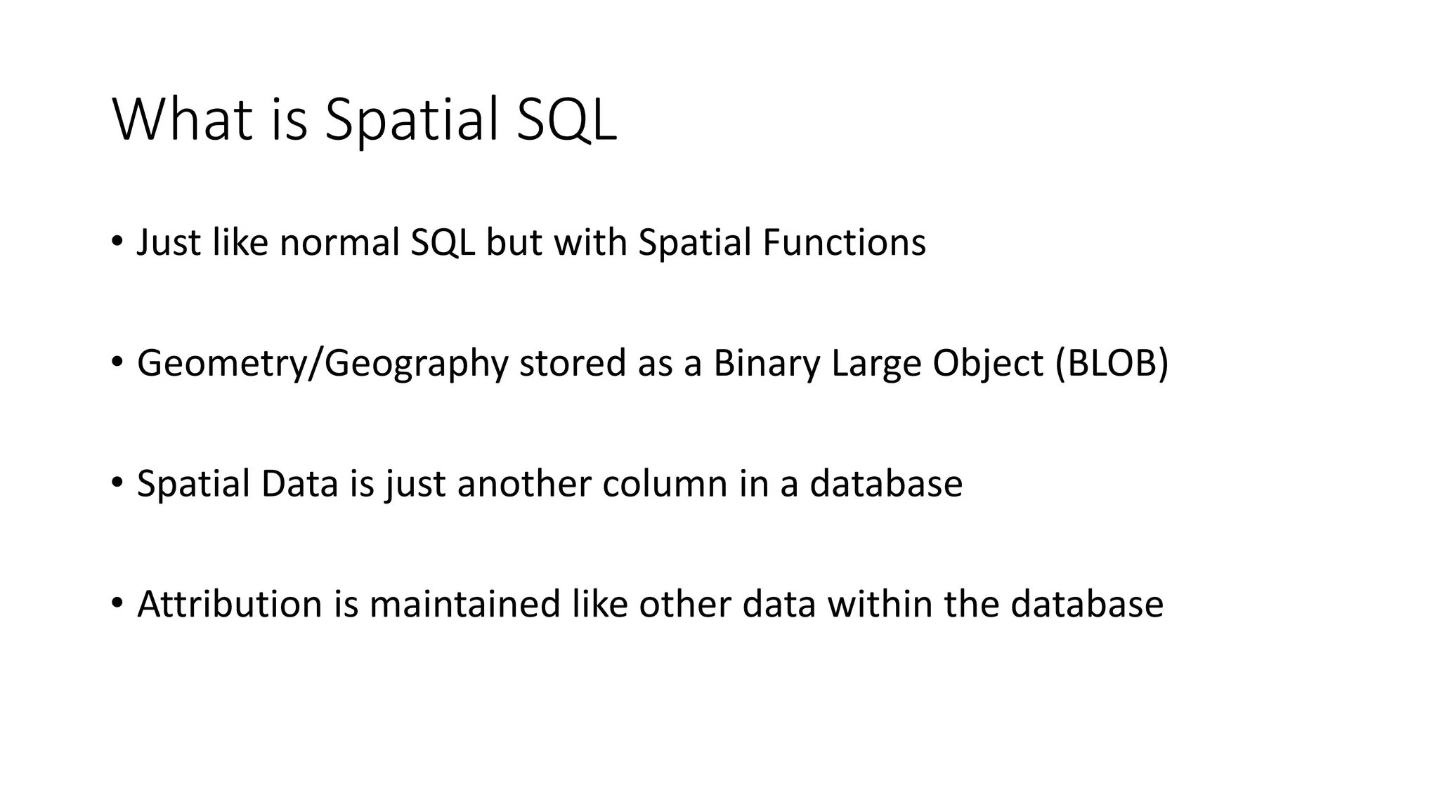 PostGIS and Spatial SQL | PPTX