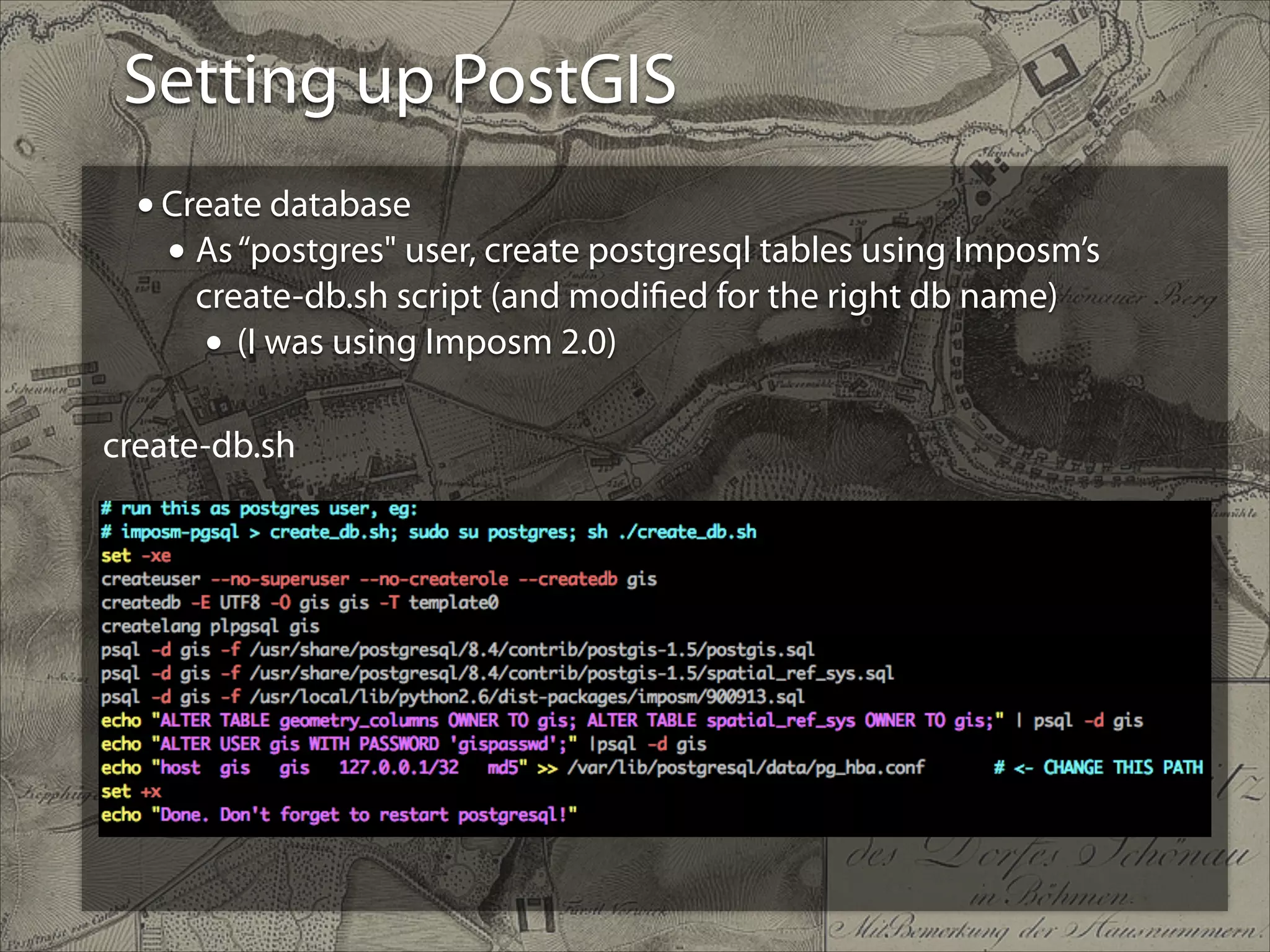 Postgis Setup Ppt