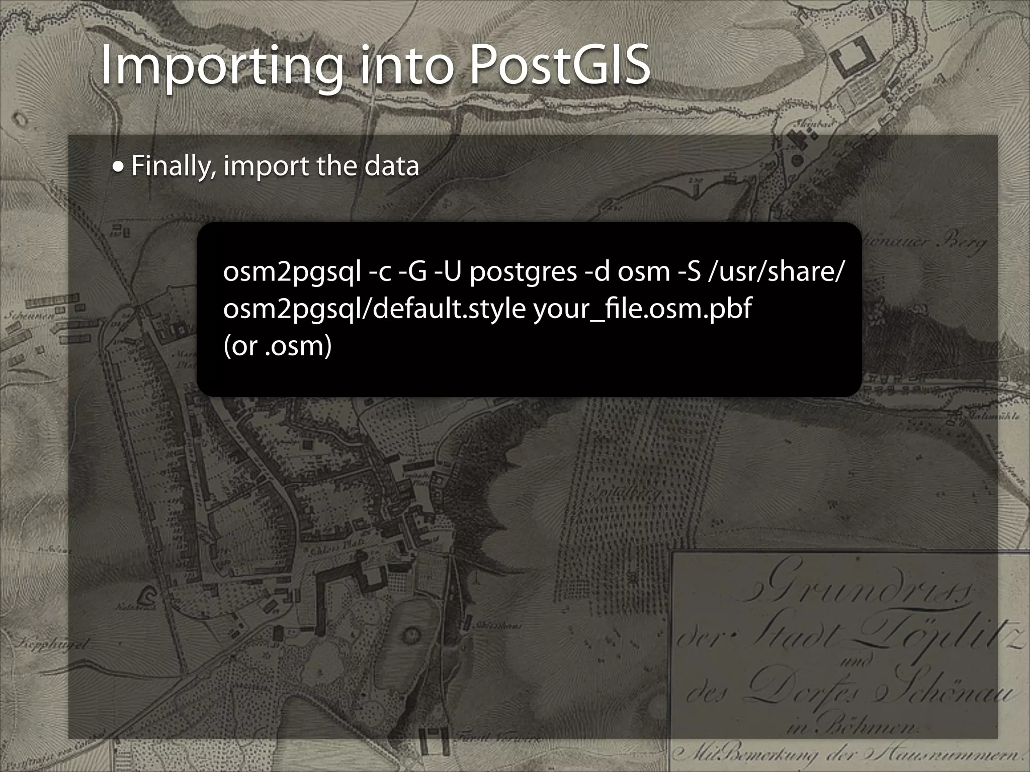 Postgis Setup Ppt