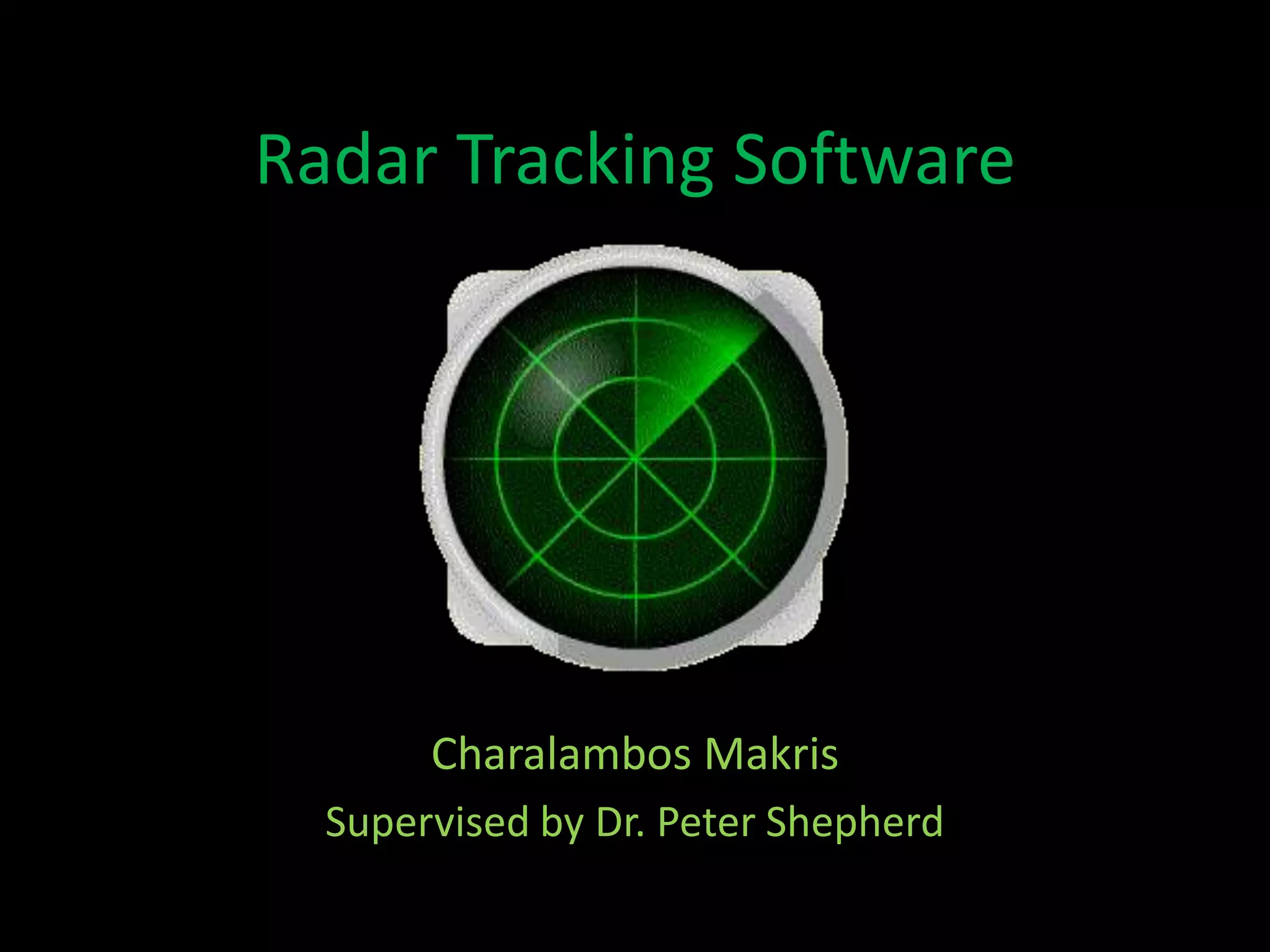 Radar Tracking Software (using MATLAB) | PPTX