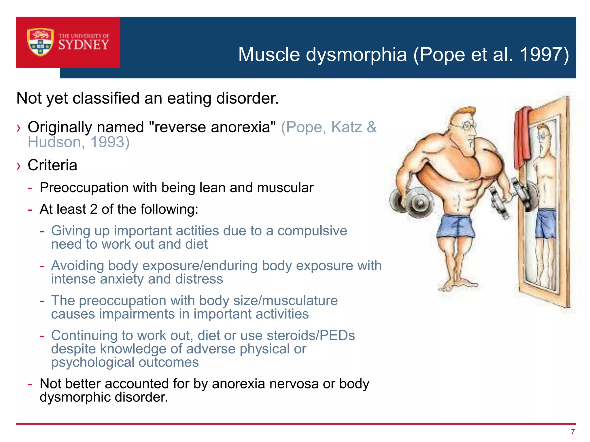 Information processing biases in muscle dysmorphia and anorexia nervosa ...