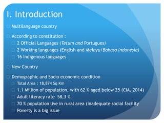Globalisation and its impact on language policy in Timor-Leste | PPTX
