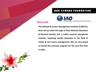 Post Graduate Diploma in Luxury & Lifestyle Management | PPT