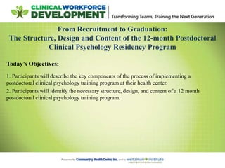 Postgraduate Residency Presentation #3 Postdoctoral Psychology | PPTX