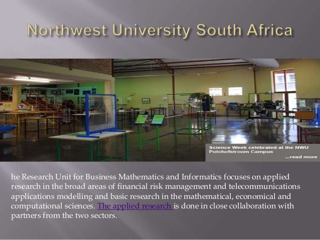 Education in Potchefstroom Campus of the North West University South ...