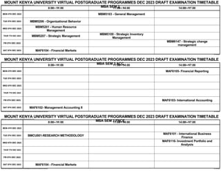 POSTGRADUATE VIRTUAL DRAFT EXAM TIMETABLES - DEC 2023.pdf timetable ...