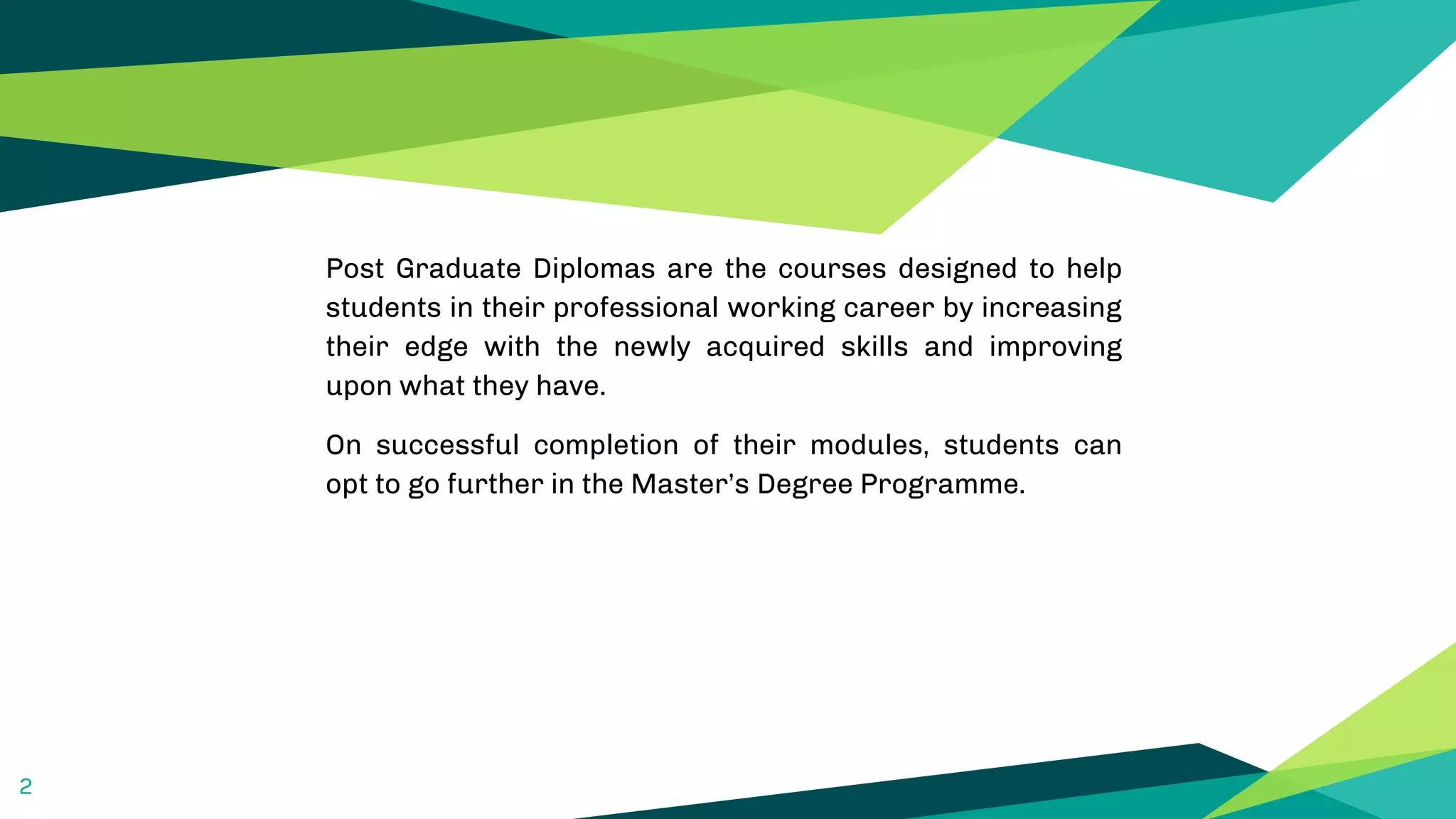 Post graduation diploma program | PPTX