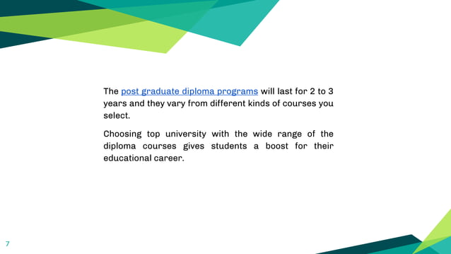 Post graduation diploma program | PPTX