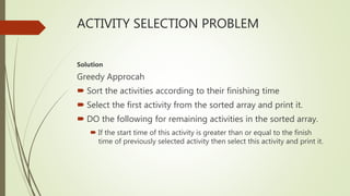 Greedy aproach towards problem solution | PPT