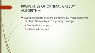 Greedy aproach towards problem solution | PPT