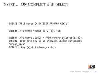 Overview of Postgres 9.5 | PDF