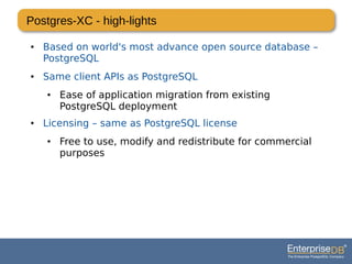 Introduction to Postrges-XC | PDF | Databases | Computer Software and Applications