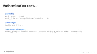 Postgres connections at scale | PPT