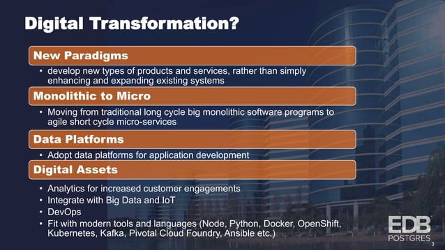 Postgres for Digital Transformation: NoSQL Features, Replication, FDW ...
