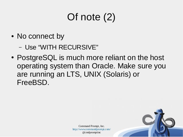 Postgresql For Oracle Developers And Dbas 