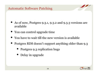 Postgres in Amazon RDS | PDF | Databases | Computer Software and Applications