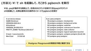 Postgres Playground で pgbench を走らせよう！（第35回PostgreSQLアンカンファレンス@オンライン 発表資料） | PPT