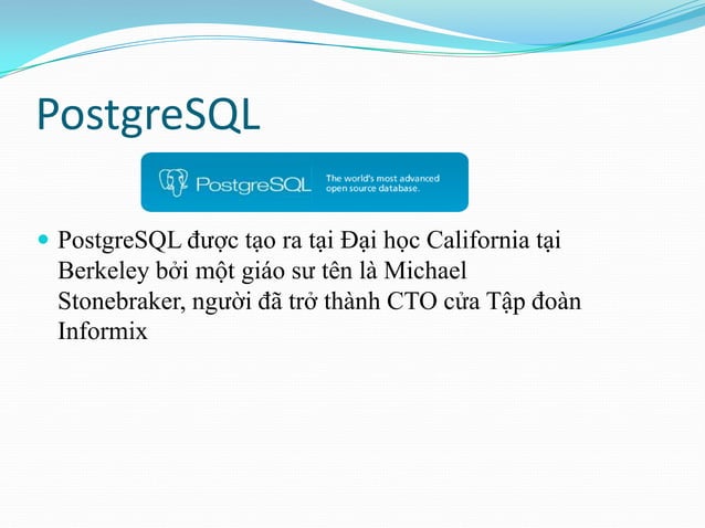 Postgresql Features And Application Of Postgresql Database Management Systems Ppt