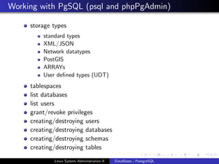 LSA2 - PostgreSQL | PPT