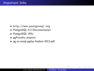 LSA2 - PostgreSQL | PPT