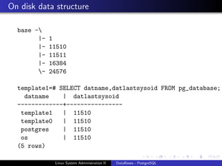 LSA2 - PostgreSQL | PPT