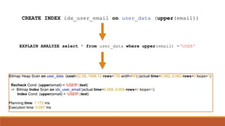 Postgresql İndex on Expression | PPTX