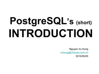 A brief introduction to PostgreSQL | PPT | Databases | Computer Software and Applications