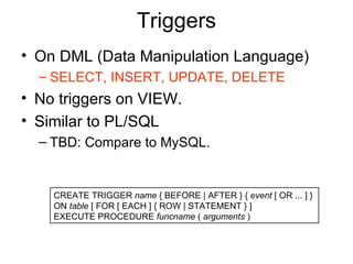 A brief introduction to PostgreSQL | PPT | Databases | Computer Software and Applications