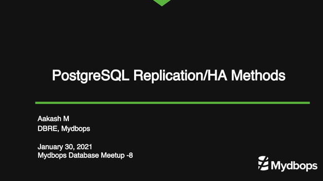 PostgreSQL Replication High Availability Methods | PDF | Databases | Computer Software and ...